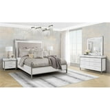 Michael Amini Marquee Modern Queen Panel Bed in Cloud White - Walmart.com