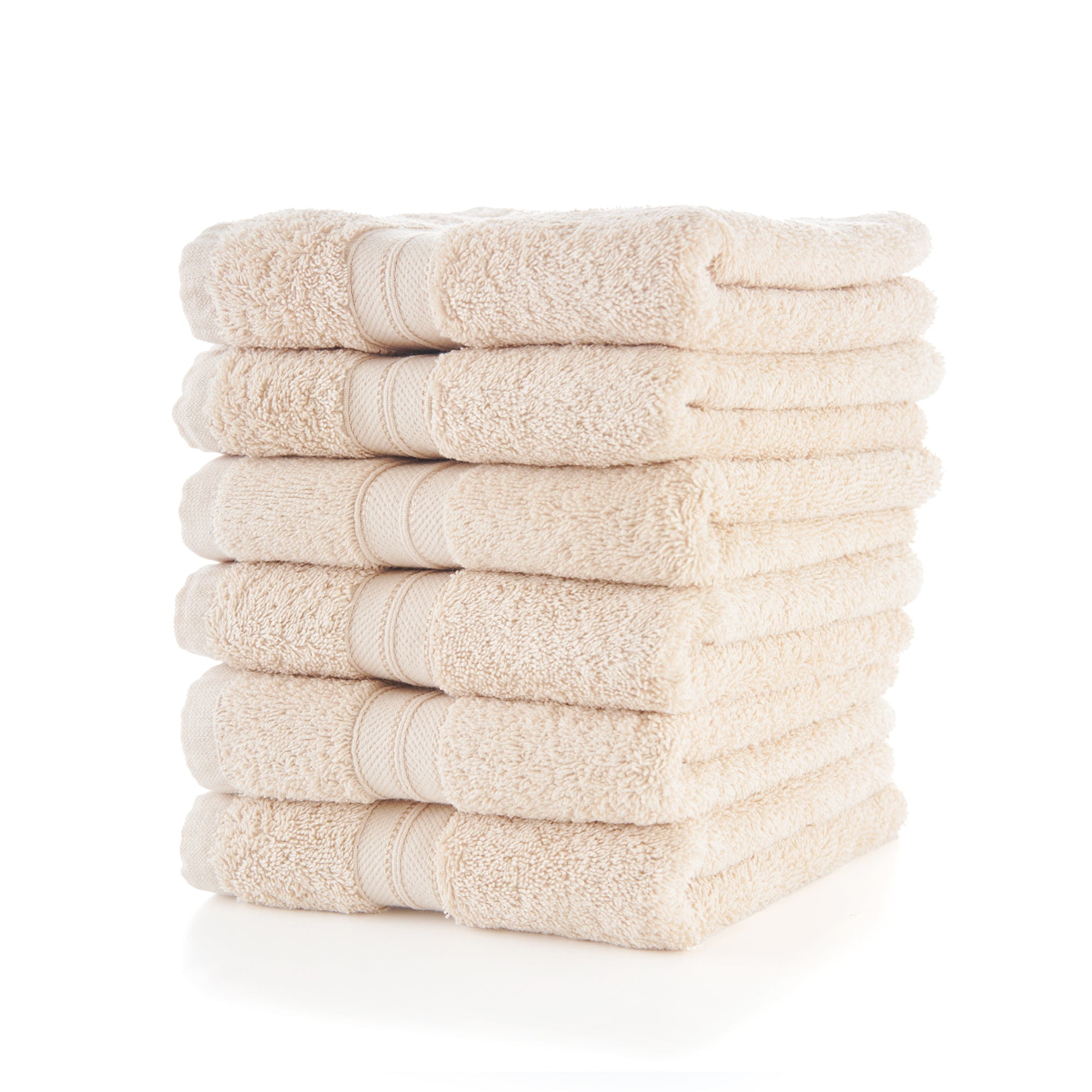 Mellanni Hand Towels 100% Cotton 16"x28", 6 Pack, Beige - Walmart.com