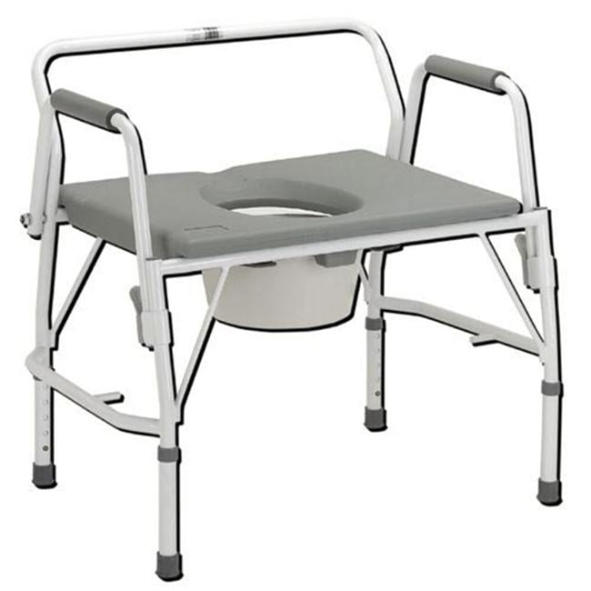 Complete Medical 1066A Bariatric Drop-Arm Commode Deluxe - Walmart.com ...