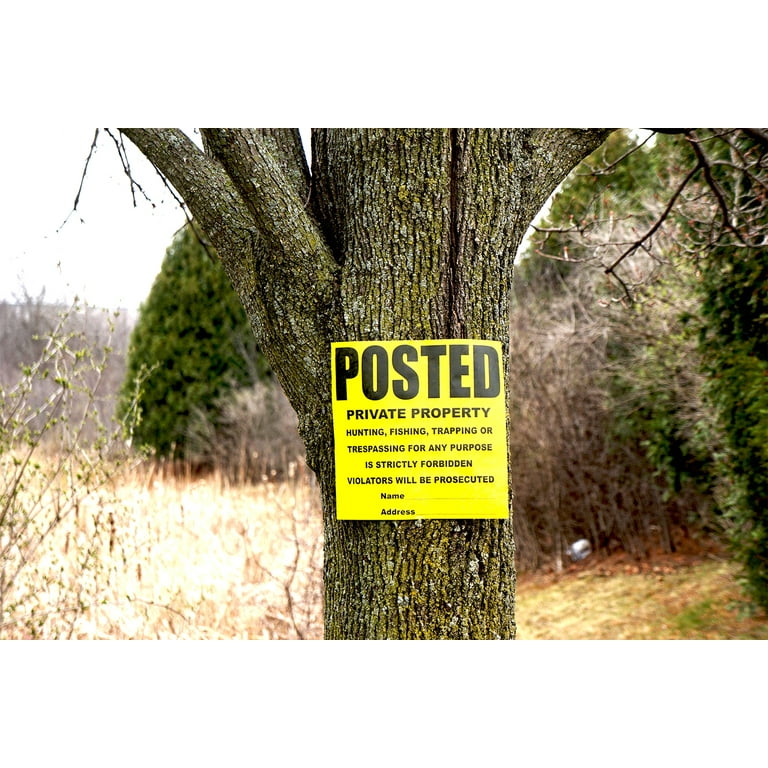 No Hunting Signs On Trees