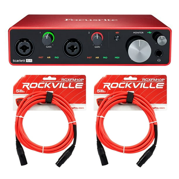 Focusrite SCARLETT 4I4 3rd Gen 192KHz USB Audio Recording Interface and ...