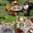 Coffee Time Round Fitted Tablecloth with Elastic Edge Gnome Desserts ...