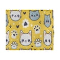 Cartoon Cat and Paw Door Curtain Sheer Privacy Light Filtering Window ...