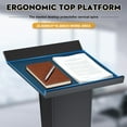 STICCIO Podium Stand with Wheels, 44.88 in Metal Lectern with Lockable ...