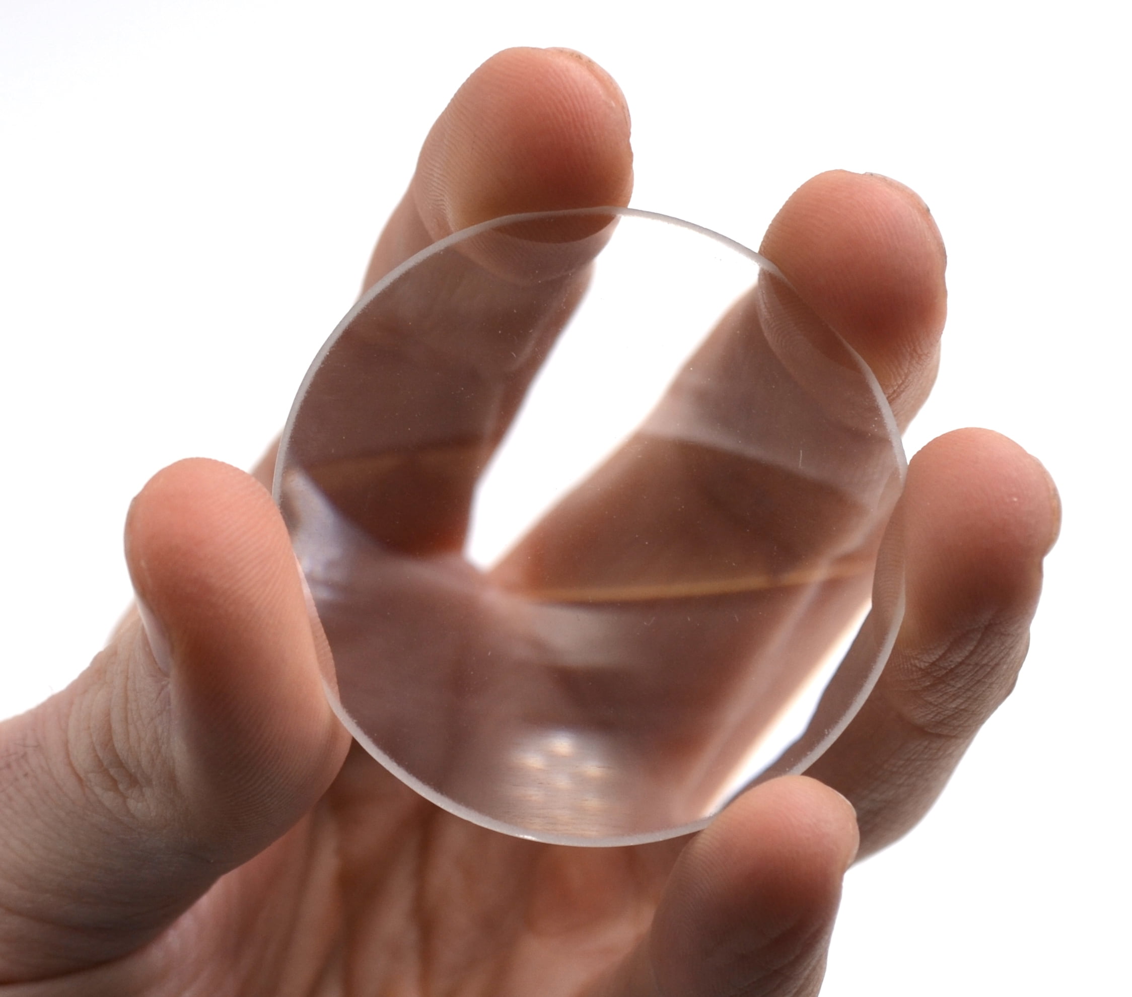 Round Double Convex Optical Glass Lens - 2" (50mm) Diameter - 150mm ...