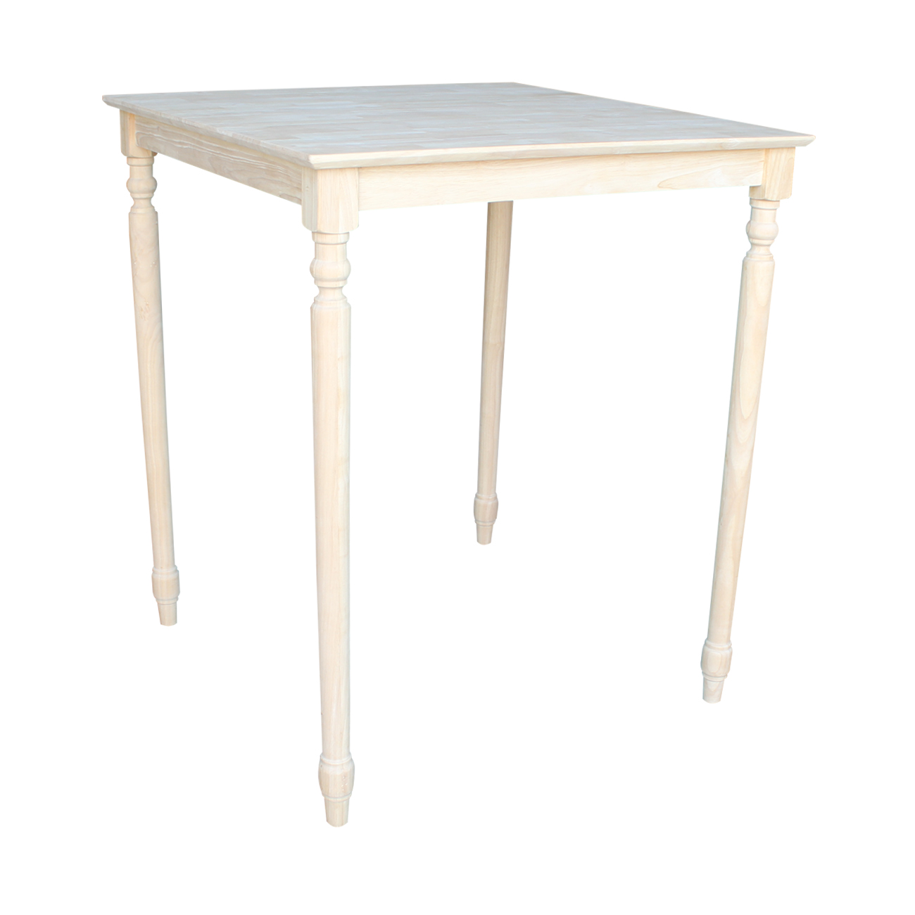 Solid Wood Top Table, Turned Legs - Walmart.com