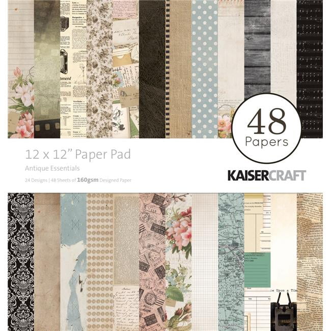Kaisercraft PP235 12 x 12 in. Antique Ess Paper Pad - Walmart.com