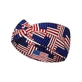 American Flag Independence Day Star Retro Knot Headband, Sweat-Wicking ...