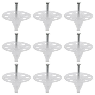 4 Inch Perforated Insulation Pins with Round Washers, 40 Pack Aluminum ...