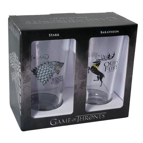 Click here for Game Of Thrones - Stark & Baratheon Pint Glass Set... prices