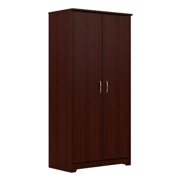 Bush Furniture Cabot Kitchen Pantry Cabinet in Harvest Cherry ...