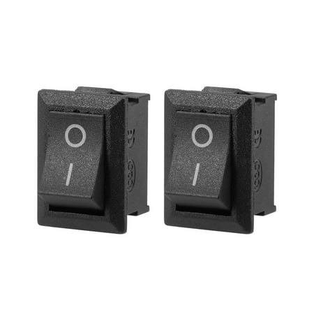 AC 125V/10A 250V/6A SPST 3 Terminal 2 Position On/Off Boat Rocker ...