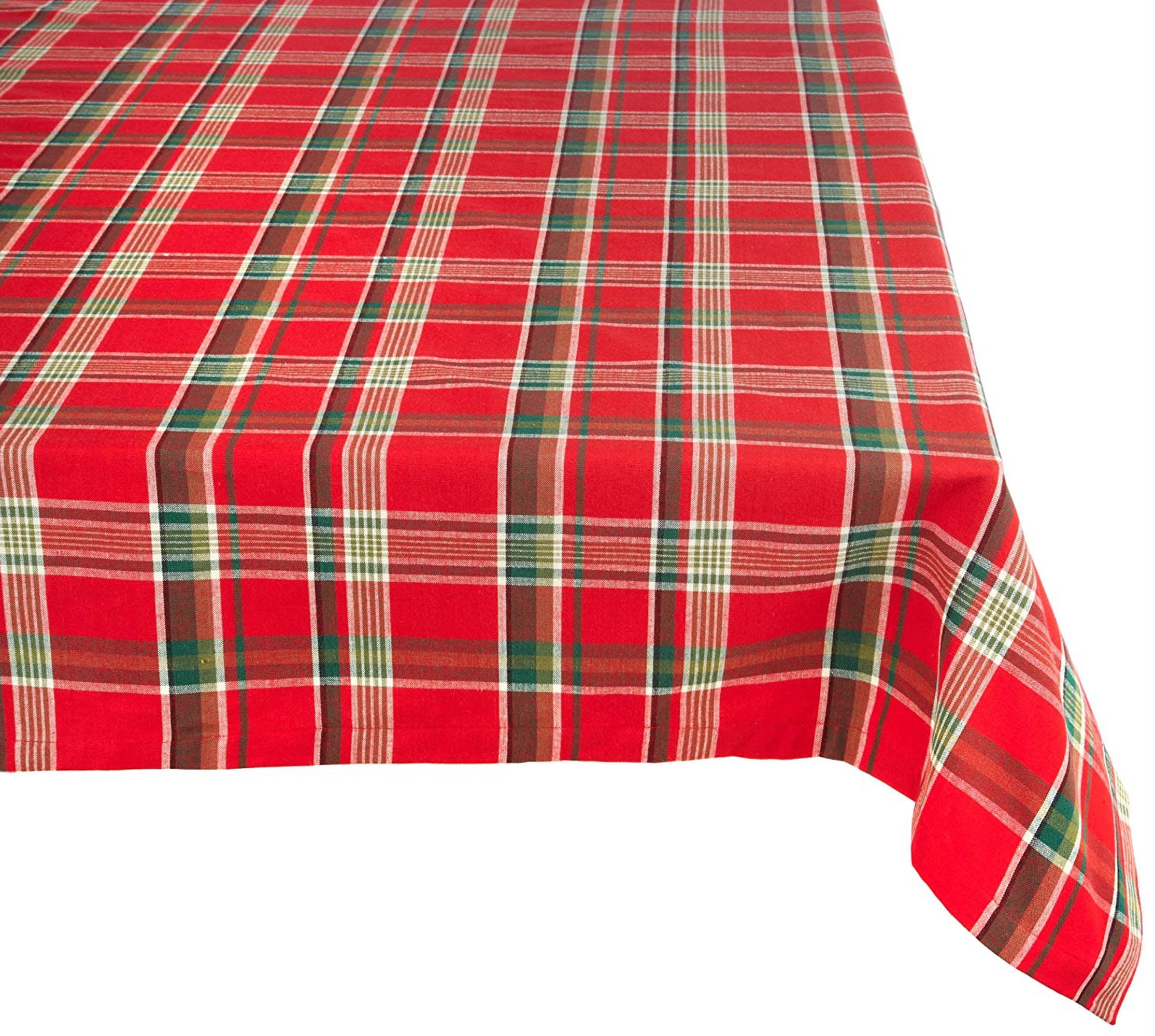 Design Imports Tango Red Plaid Tablecloth 60 X 84", Seats 6-8 - Walmart.com