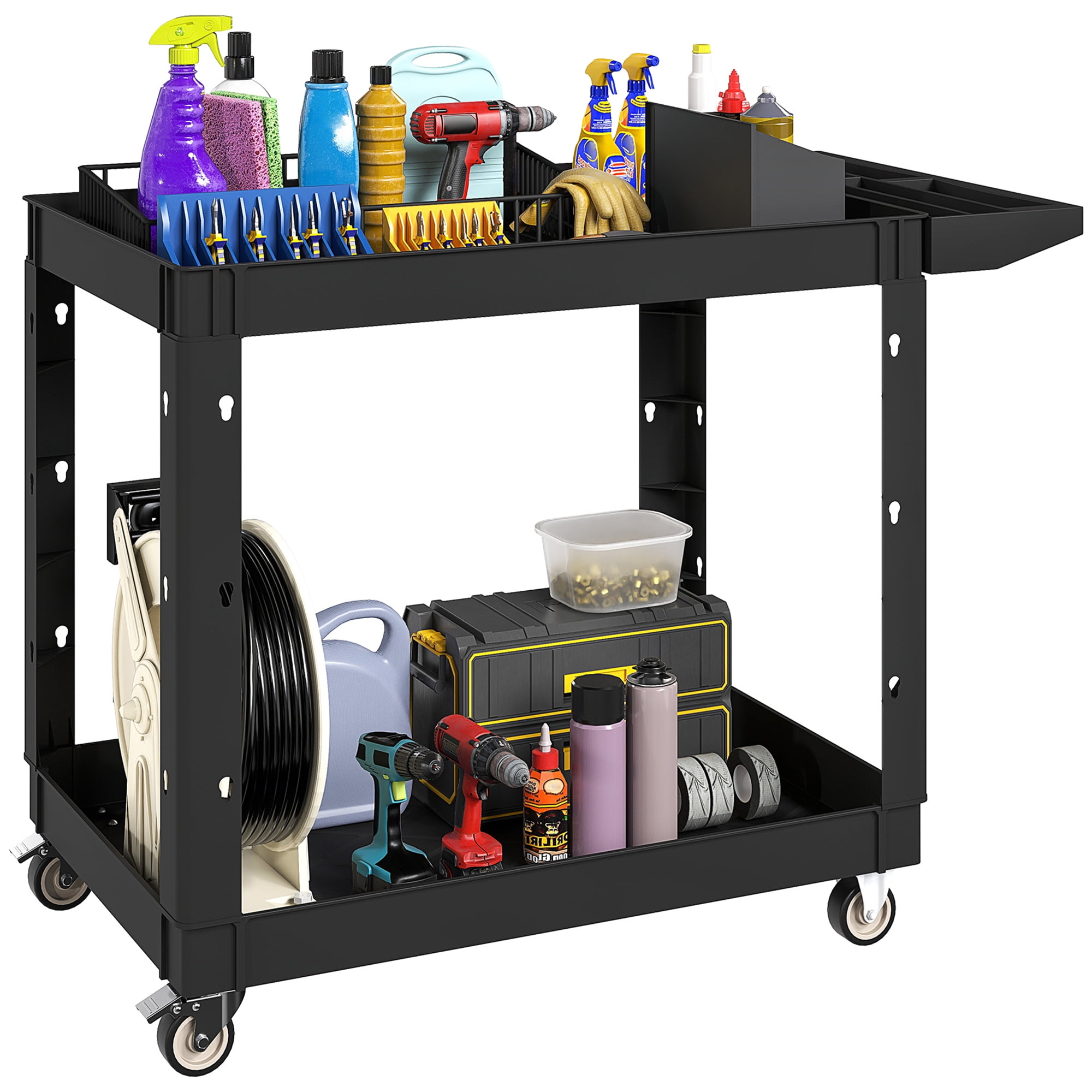Click here for Homcom 2-Tier Rolling Tool Cart  500 Lbs Capacity... prices