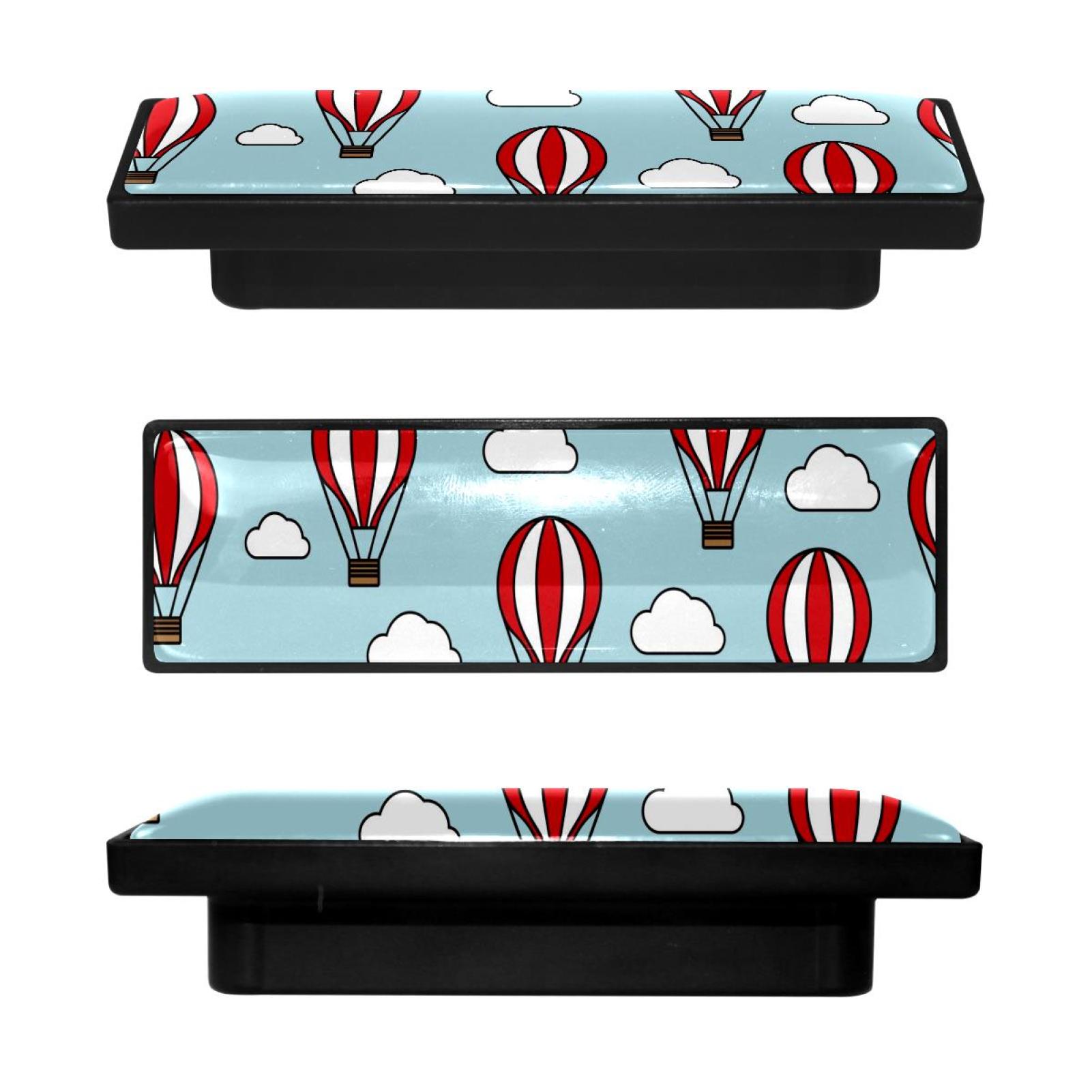 4 Pcs Rectangle Cabinet Handle Cupboard Knob Drawer Pulls Handle Hot Air Balloon Drawer Knobs ...