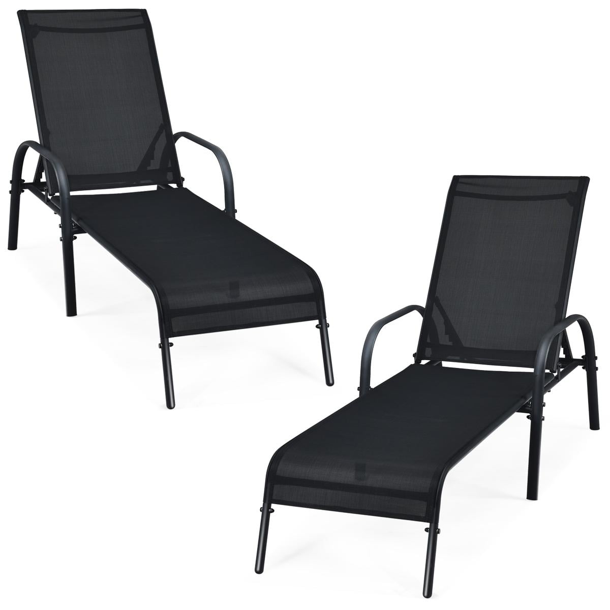 Click here for Giantex Adjustable Chaise Lounge Chairs - Set Of 2... prices