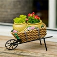 erfcxs Pull Cart Flower Pot Creative Micro Landscape Resin Flower Pots ...