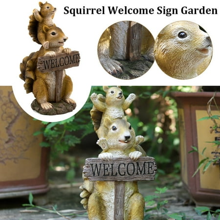Squirrel Welcome Card Garden Welcome Decoration Kindergarten Courtyard ...