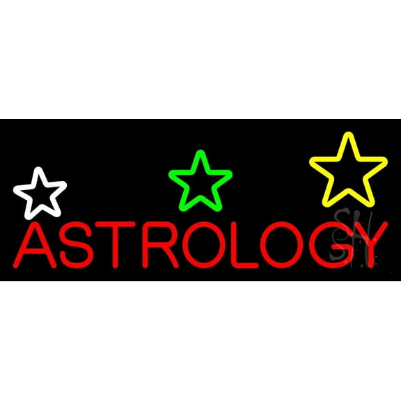 Red Psychic Reader With Cards LED Neon Sign 24" Tall x 24" Wide ...