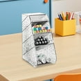 Clear Plastic Slant Pen Holder Organizer 7.99x3.31x5.79in Multi ...