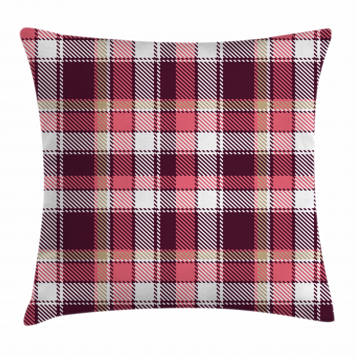 Checkered Throw Pillow Cushion Cover, Old Fashioned Style Garment ...
