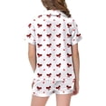 Baby Boy Outfits Bow Pattern Satin Button Front Short Sleeve Top with ...