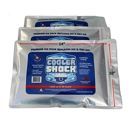 3 Pack Large 18Â°F Cooler Freeze Packs 10"x14" - No More Ice! Replaces ...