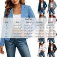 Cropped Blazer For Women Lapel V Neck Button Down Long Sleeve Outwear ...