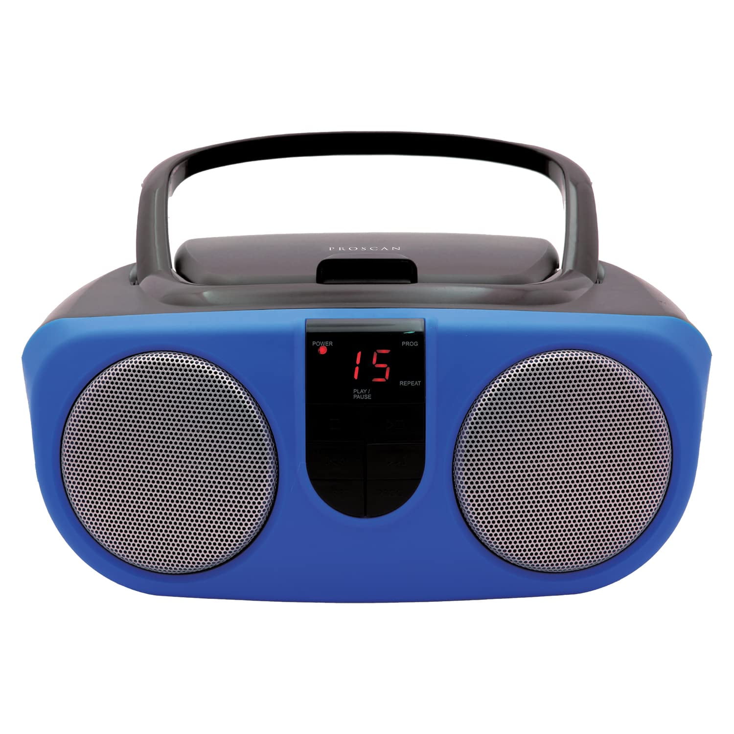Proscan PRCD243M-BLUE Caja portátil de CD portátil de 2,4 vatios RMS con radio AM/FM (azul ...