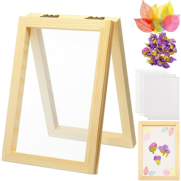 5 x 7 Inch Wooden Paper Making Mold Frame Kit Papermaking Screen ...