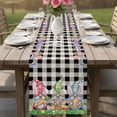 Easter Bunny Gnomes Table Runner 108 Inches, Spring Easter Eggs Floral ...