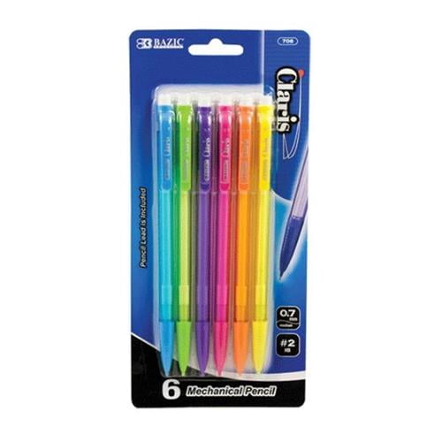 Bazic Products 708-144 BAZIC Claris 0.7mm Mechanical Pencil - 6-Pack ...
