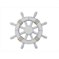 Rustic Dark Blue Ship Wheel 18 in. Decorative Accent - Walmart.com