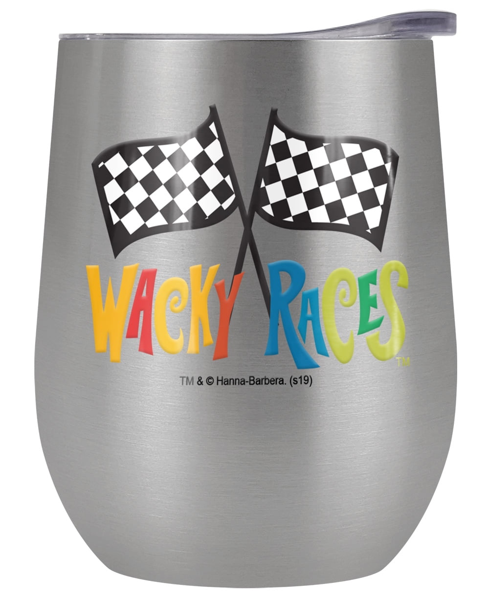 Wacky Races Official Logo 12 OZ Stemless Wine Tumbler, Stainless Steel ...