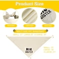 Big Sister Dog Bandana Beige XLarge 1PCS, Adjustable Triangle Scarf ...
