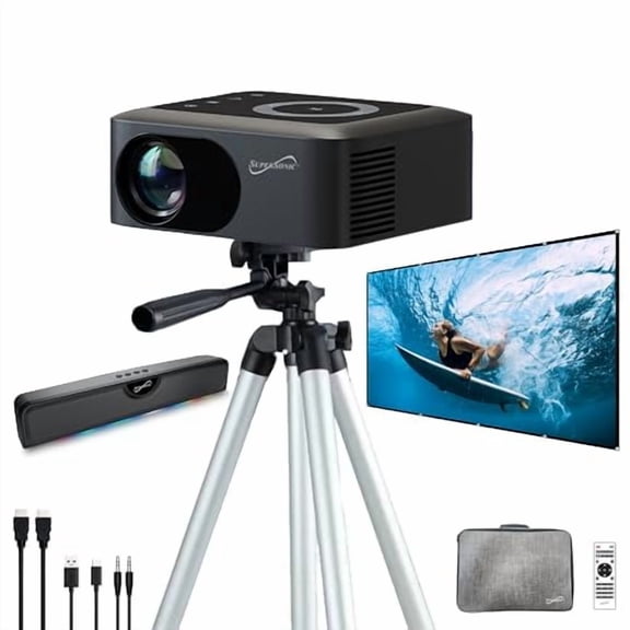 Supersonic 720p Smart LED Wi-Fi Streaming Projector with Bluetooth, SC ...