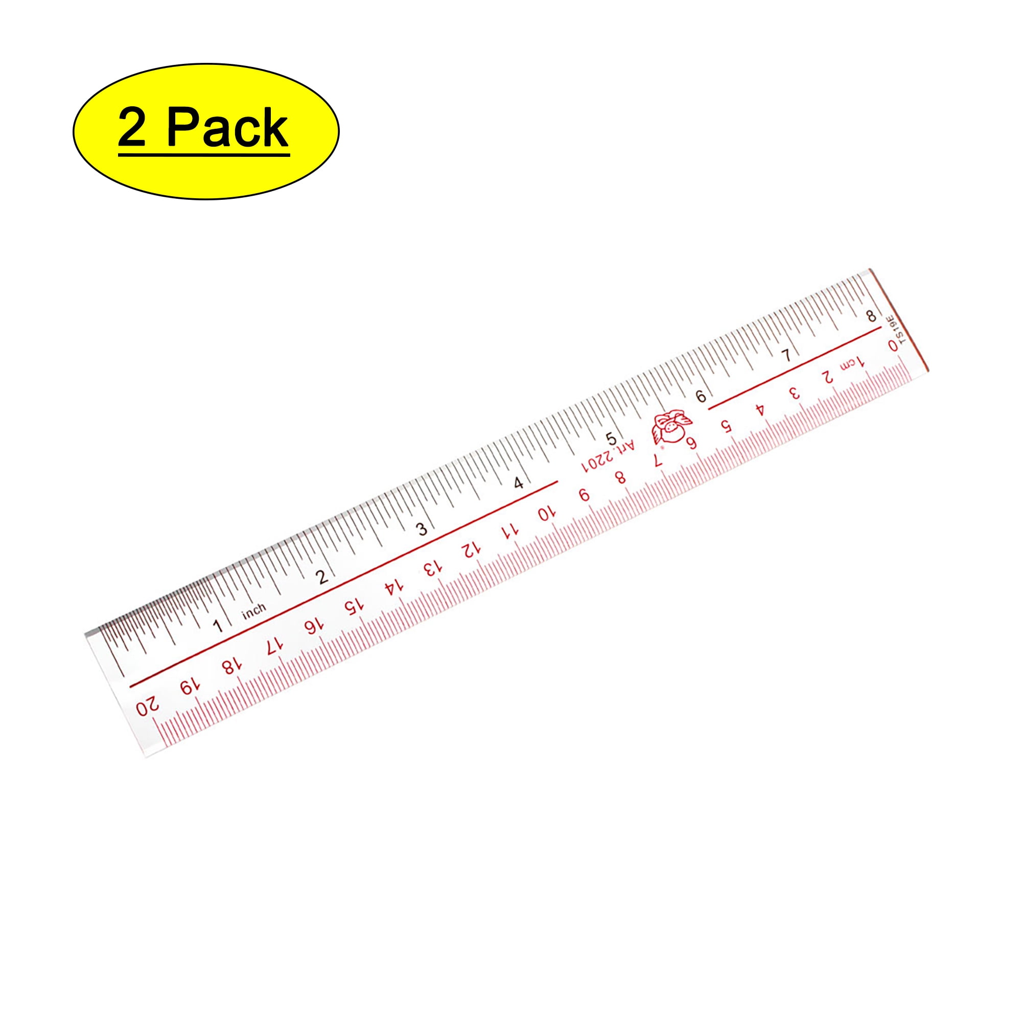 20cm 8 Inch Straight Ruler Metric Measuring Tool 2 Pack Walmart