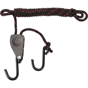 Colaxi Ratchet Pulley Rope Hanger Ratchet with Carabiners Heavy Duty ...