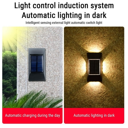 SuoKom Solar Wall Light Four-Sided Illuminate Outdoor Sunlight Lamp ...