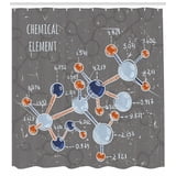 Grunge Shower Curtain, Chemistry Laboratory with Display Formula ...