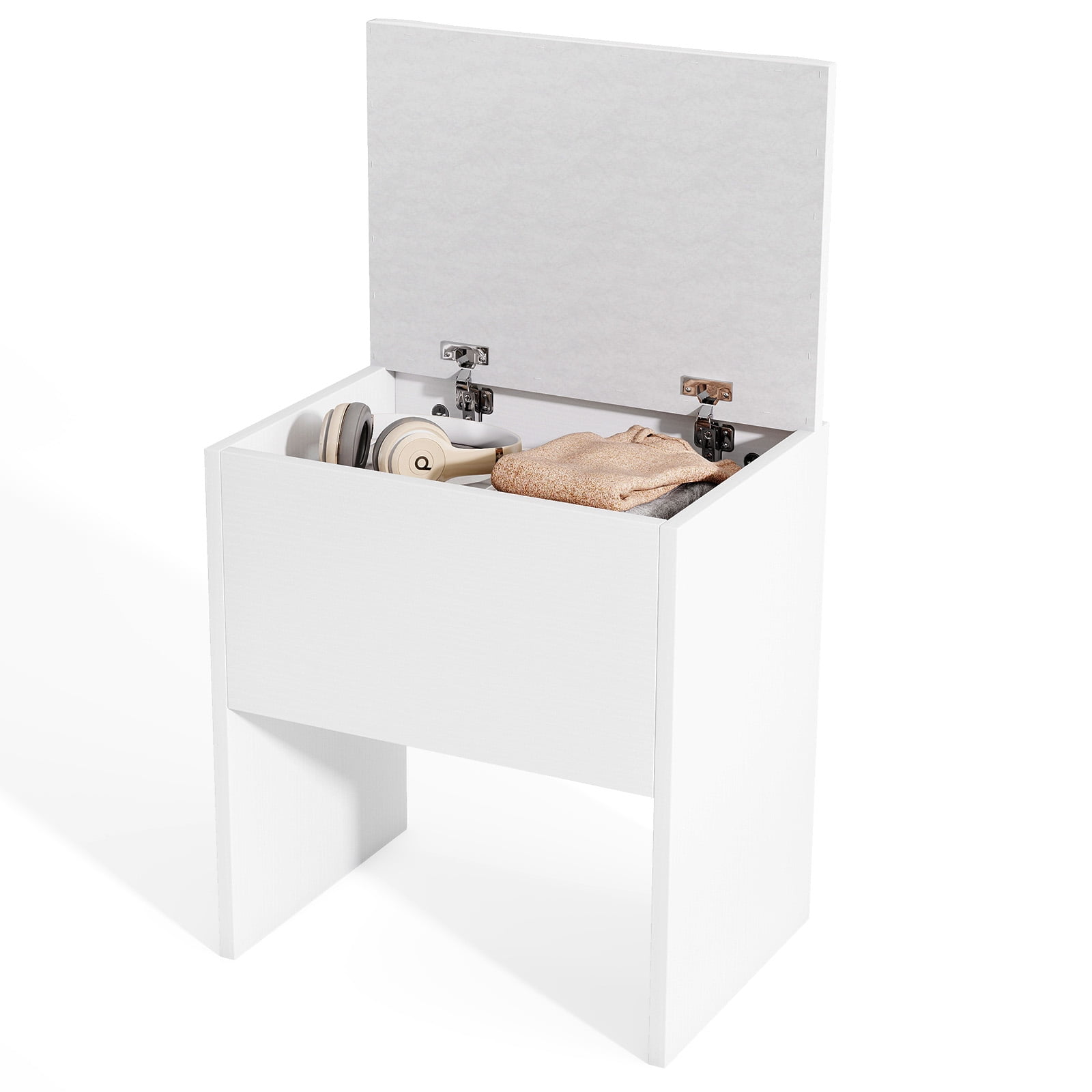 Click here for Gymax Vanity Stool W/ Storage Flip Top & Soft Padd... prices