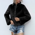 Aellinatey Friendly Women's Faux Furs Coat Furry Zip Up For Cold ...