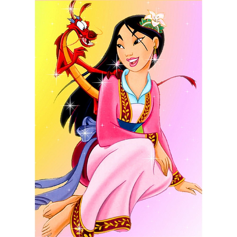 Taladro Pintura Diamante (DE8817) 5D DIY Full Mulan Bordado de punto de ...