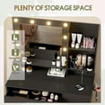Furmax Vanity Desk with Lights and Mirror Makeup Vanity Table Set with ...