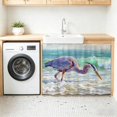 Blue Heron Cabinet Curtains for Kitchen 10"W x 11"L, Coastal Ocean ...
