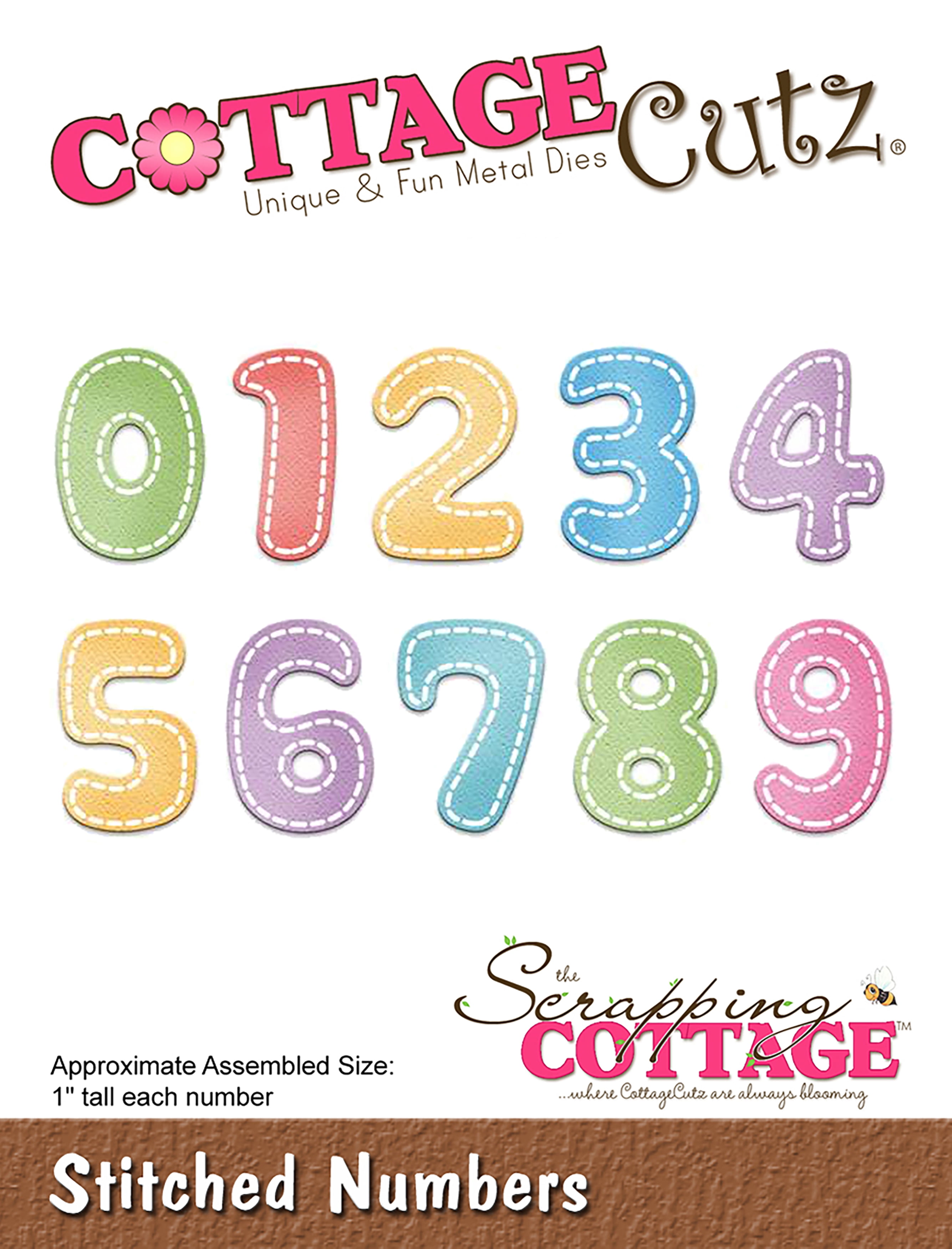CottageCutz Die-Stitched Numbers 1" - Walmart.com
