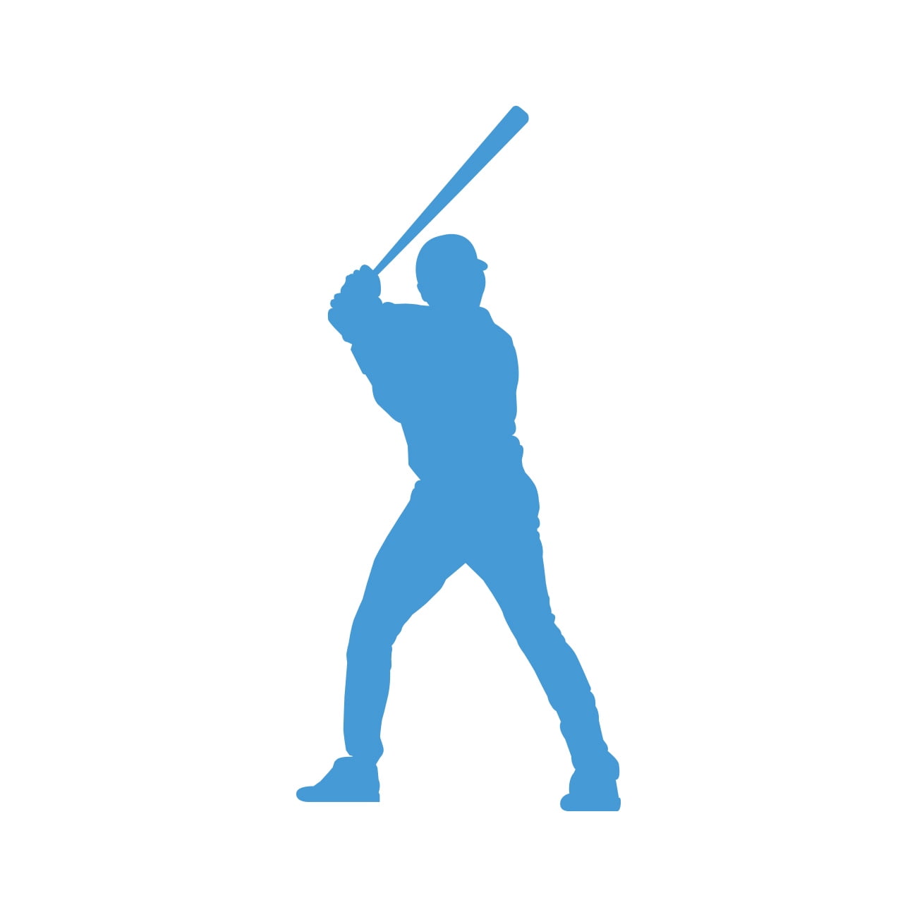Baseball Batter Sticker Decal Die Cut - Self Adhesive Vinyl ...