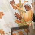 Fall Sheer Curtains 63 Inches Length 2 Panels Set, Window Sheer ...