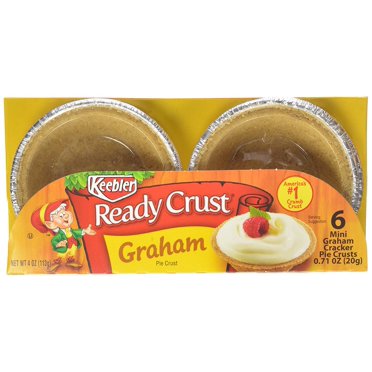Keebler Ready Crust Mini Graham Pie Crusts, 6 Count, Pre-made Small ...