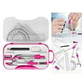 lingyoucraft Math Geometry Set Protractor Ruler Pencil for Pink ...